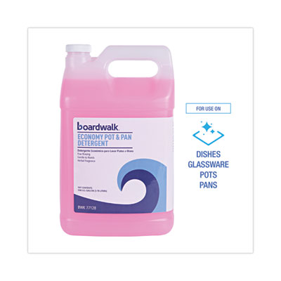 Boardwalk® Industrial Strength Pot and Pan Detergent, 1 gal Bottle, 4 ...